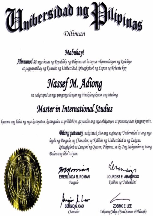 Buy College Degree from University of the Philippines Diliman